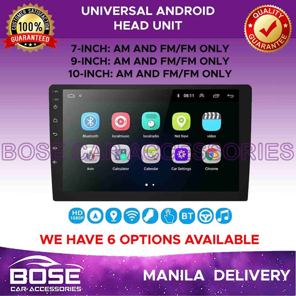 Universal Android Head Unit Car Stereo GPS Map 2Din MP5 Multimedia ...