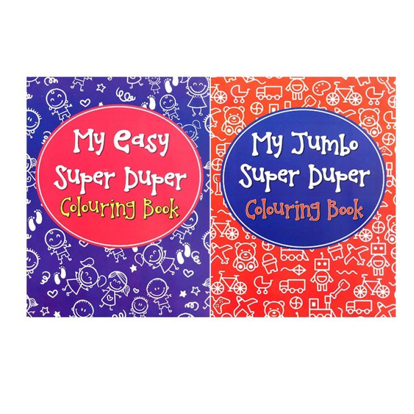 WS My Super Duper Coloring Book Set of 2 (Easy & Jumbo) | Shopee ...