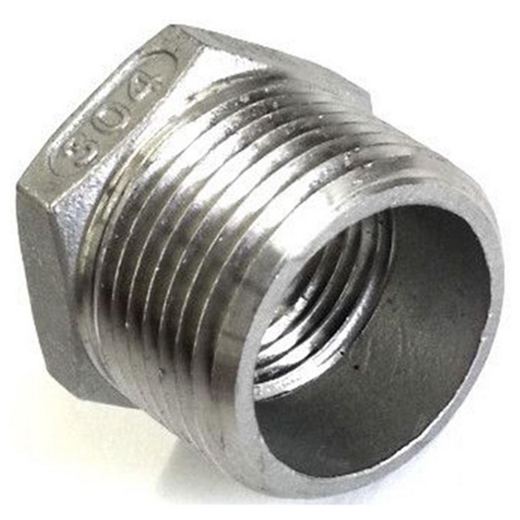 SS BUSHING REDUCER 1" X 1/4" SCH40 THREADED SCREW TYPE STAINLESS STEEL ...