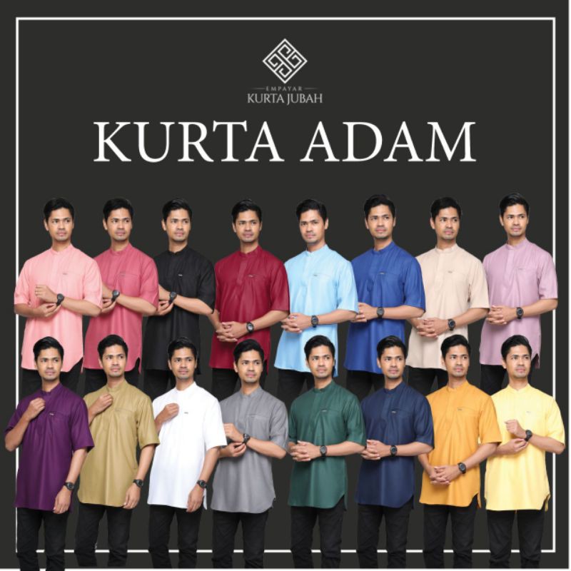 Kurta Adam Short Sleeve saiz S - 3XL | Shopee Philippines