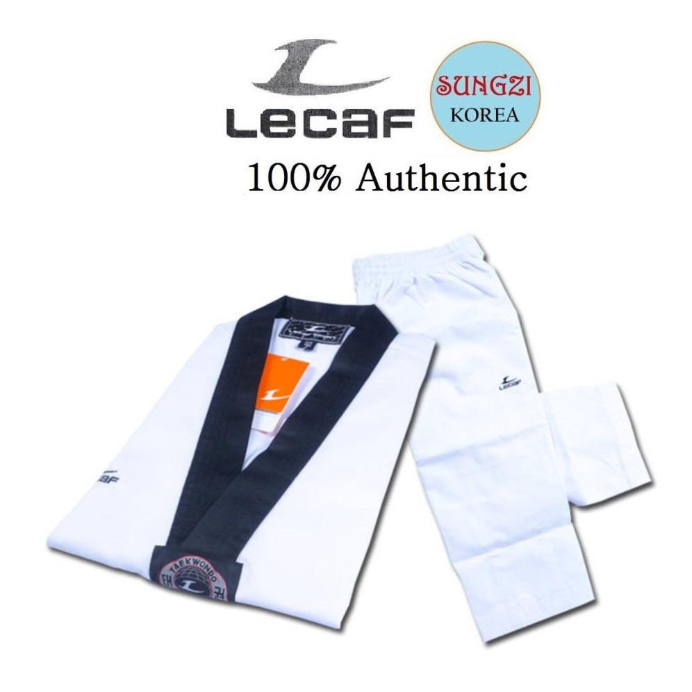 LECAF Sport Dress World Taekwondo Federation Uniform (White/Black ...