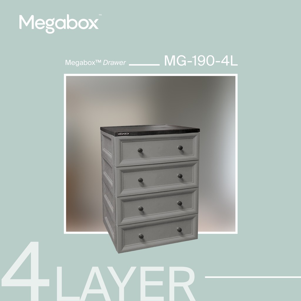 Megabox MG 190-4 Layers Elegant Drawer Do It Yourself (DIY) | Shopee Philippines