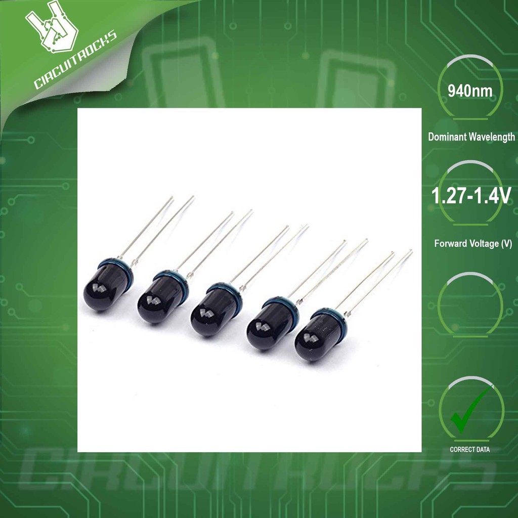 IR Infrared LED 5mm 940nm 5PCS | Shopee Philippines