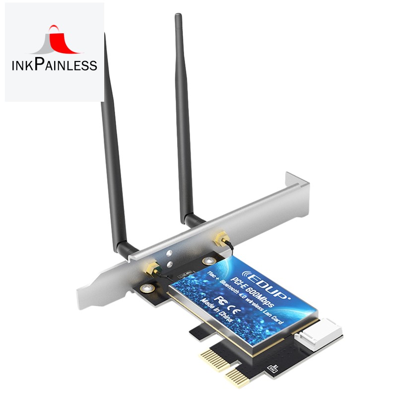 EDUP PCI-E 600Mbps WiFi Card Bluetooth 4.0 Adapter 2.4GHz/5GHz Dual ...