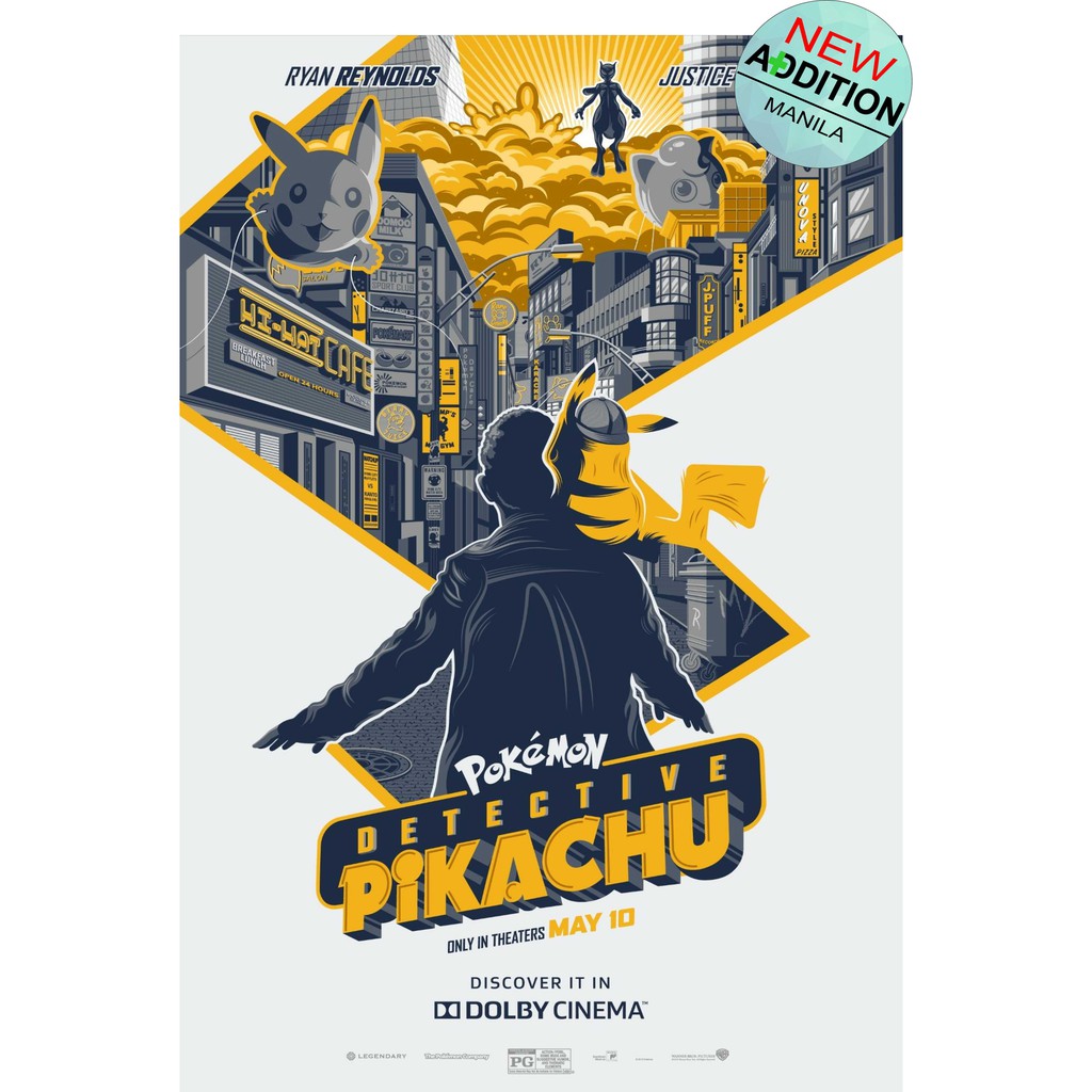 POKEMON DETECTIVE PIKACHU LARGE MOVIE POSTER 2019 GLOSSY PAPER | Shopee ...