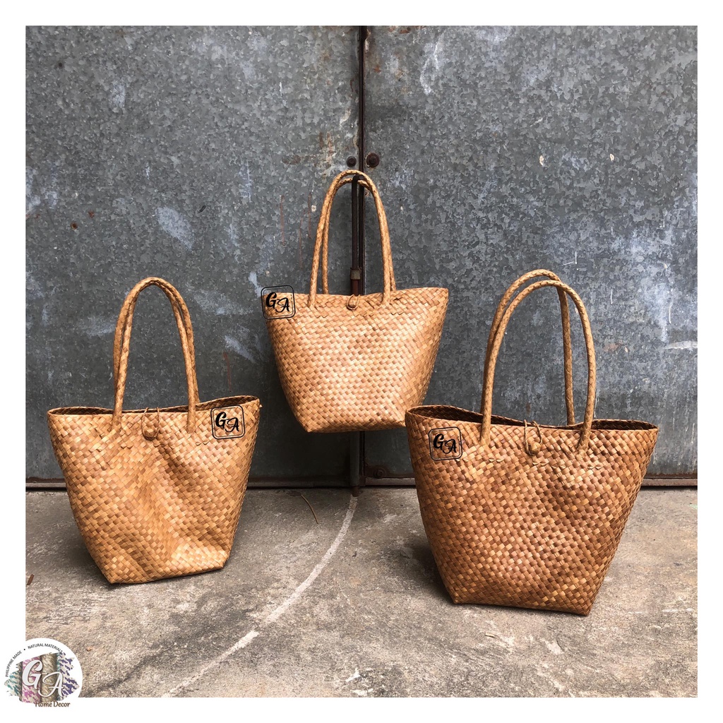 Buri Hand bag purse Hand made - Tatak Pinoy - Natural Materila | Shopee ...