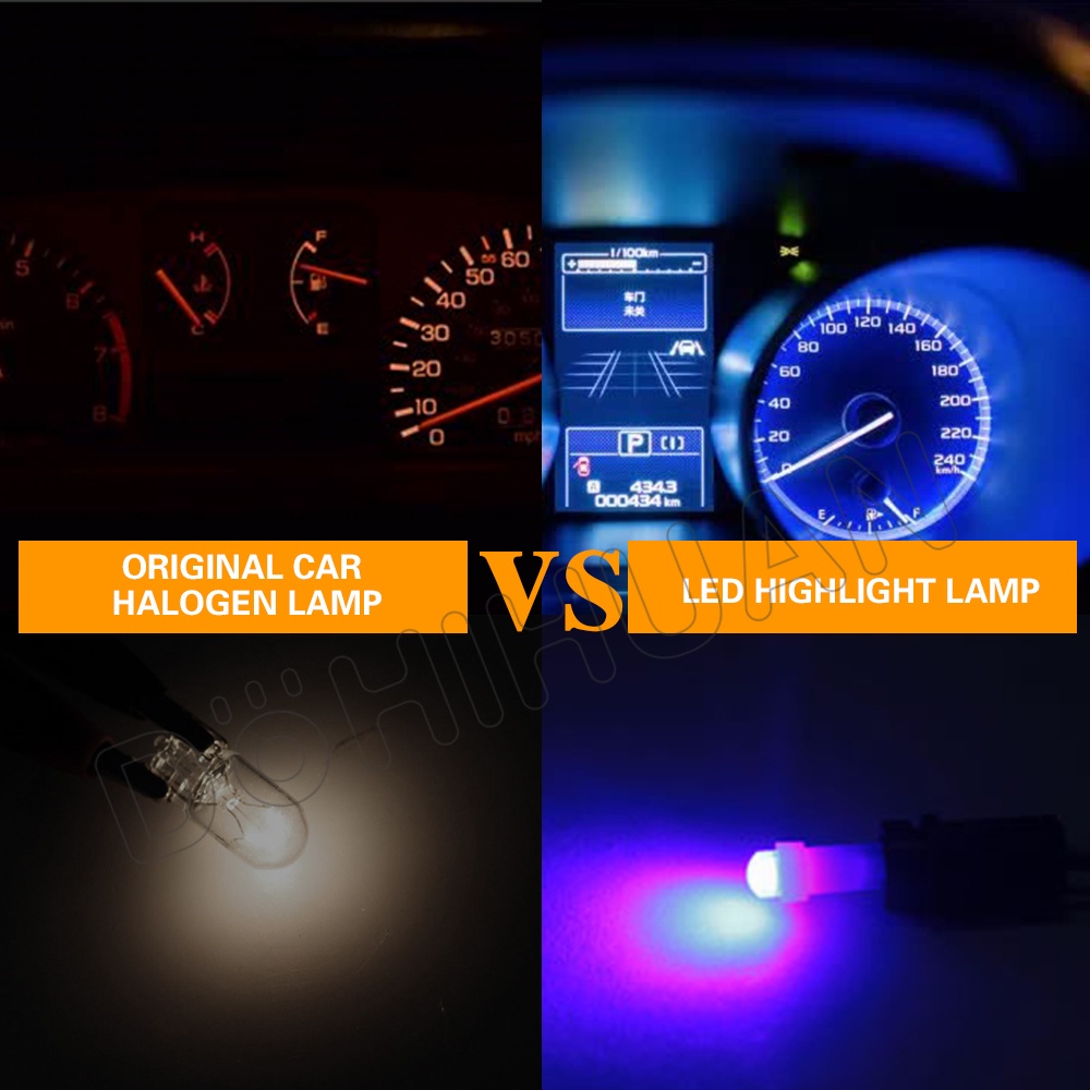 DOHIHUAN 5PCS 10PCS High Quality Car Cluster Gauge light T5 W3W LED Map ...