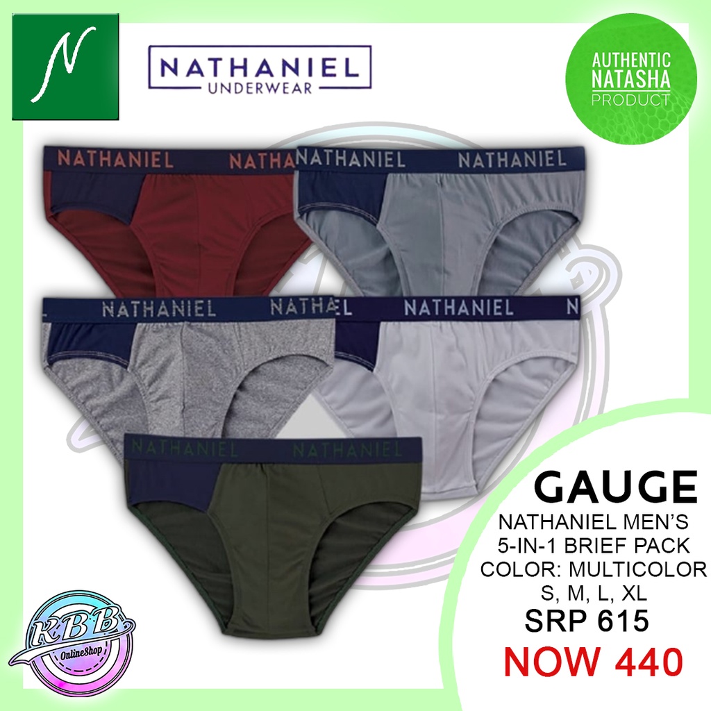 Natasha Nathaniel Gauge Men's 5-IN-1 Brief Pack | Shopee Philippines