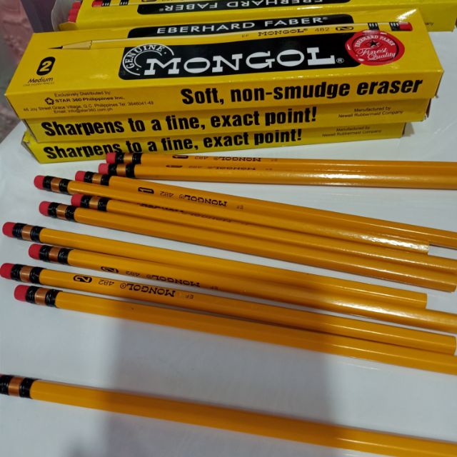 Mongol 2 Pencil MEDIUM / CRAYONS 12 PCS / CRAYON 24 PCS | Shopee ...