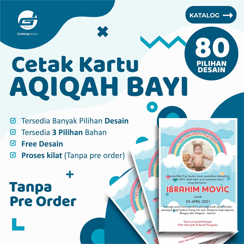 Aqiqah Cards, Baby Aqiqah Tasyakuran Aqiqah Stickers, Many Design ...