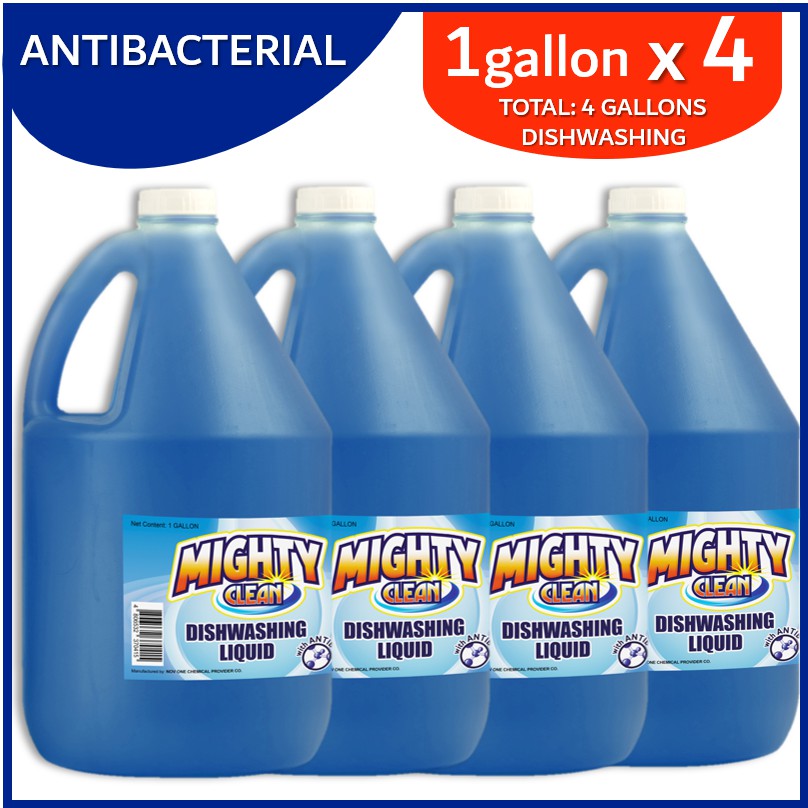 Mighty Clean Dishwashing Liquid Antibacterial - (DWL blue) 4 Gallons ...