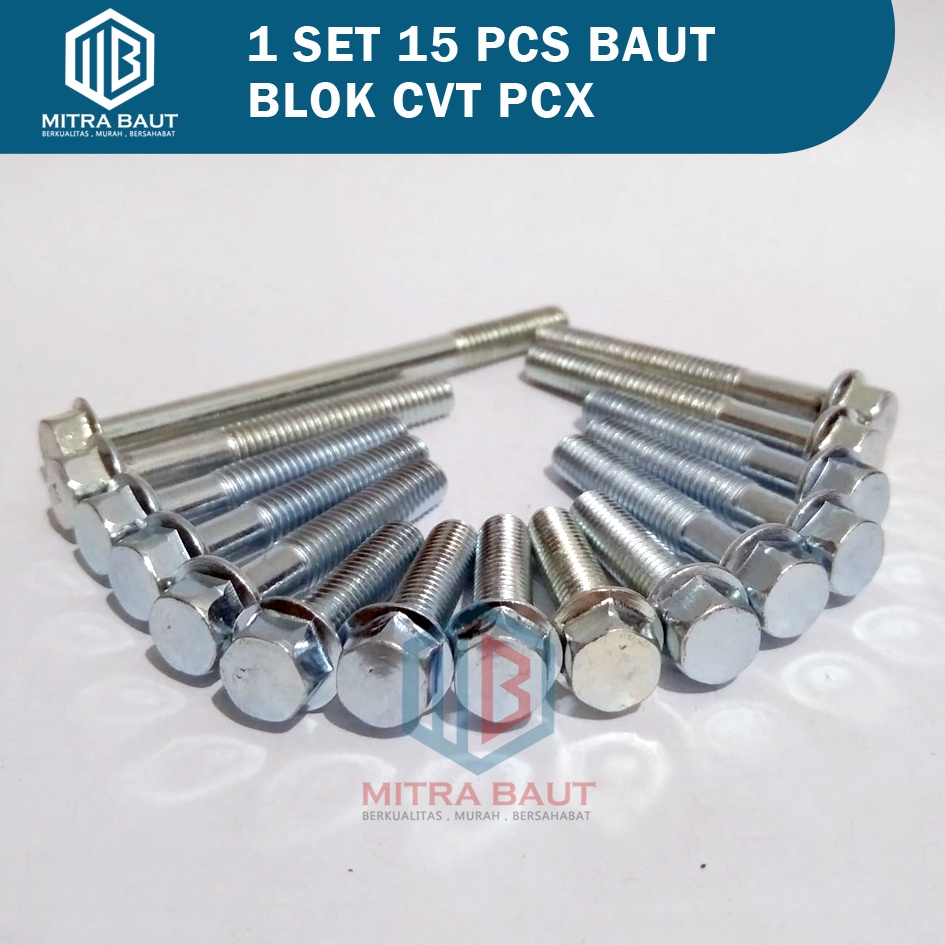 Pcx Cvt Block Bolts/1 Set 15Pcs Honda Pcx Cvt Block Bolts | Shopee ...