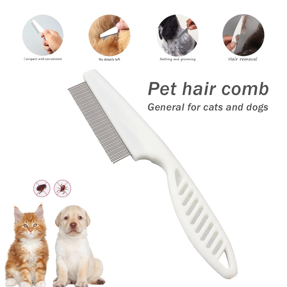 Cat And Dog Protection Flea Comb Stainless Steel Insect Repellent Brush ...