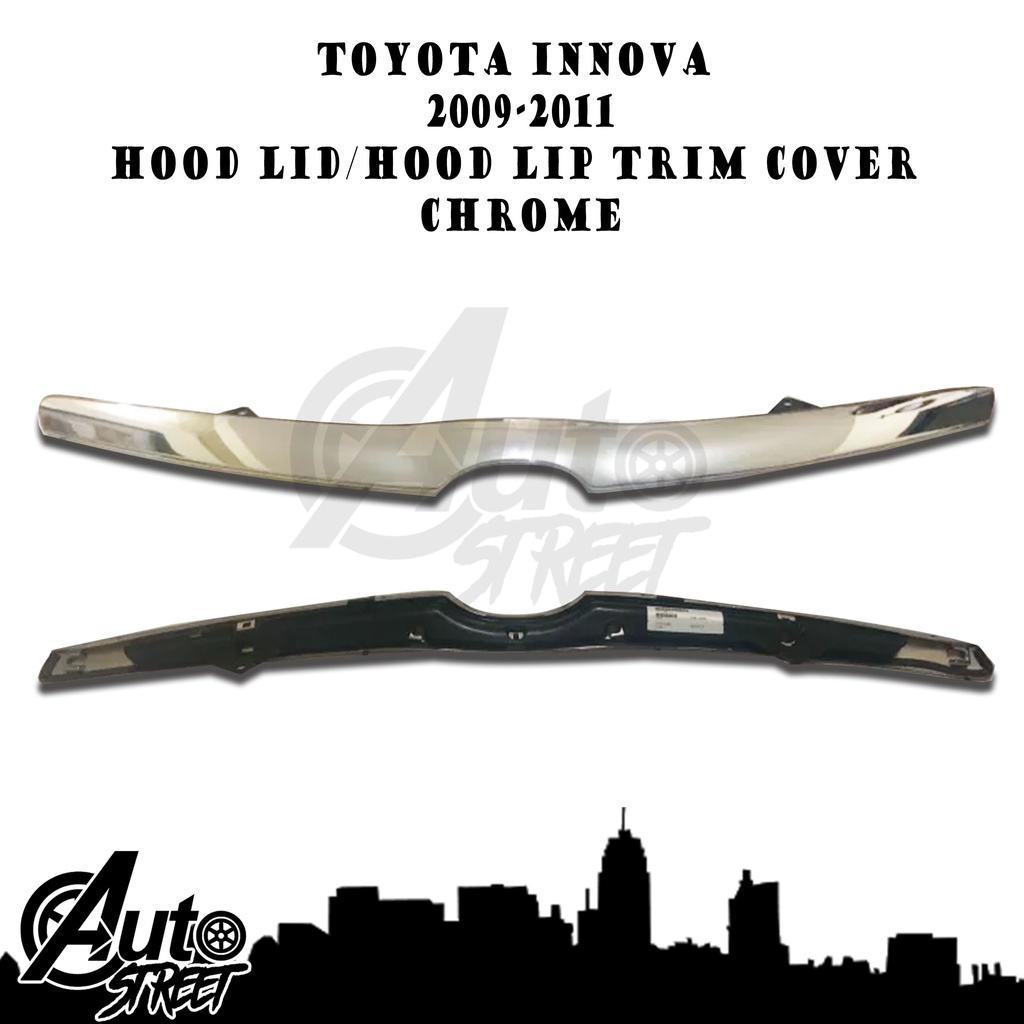 Toyota Innova 2009-2011 Hood Lid or Hood Lip End Trim cover Chrome ...