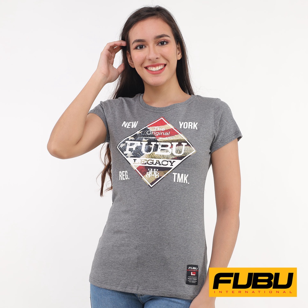 Fubu Girls Roundneck Jersey Knits Short Sleeve QGT01-0458 (Dark Heather ...