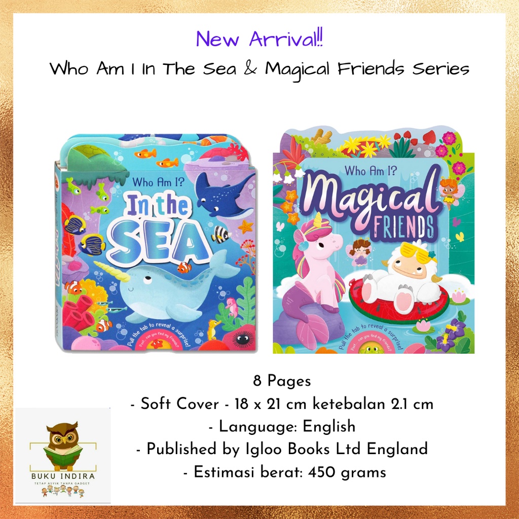 Imported Children's Book Who Am I Series (In The Sea & Magical Friends ...