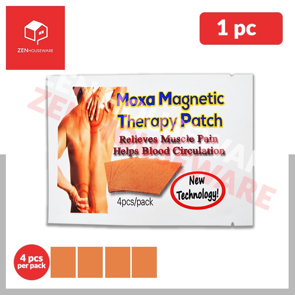 ZENHOUSEWARE Moxa Magnetic Therapy Patch for Backache Headache Muscle ...