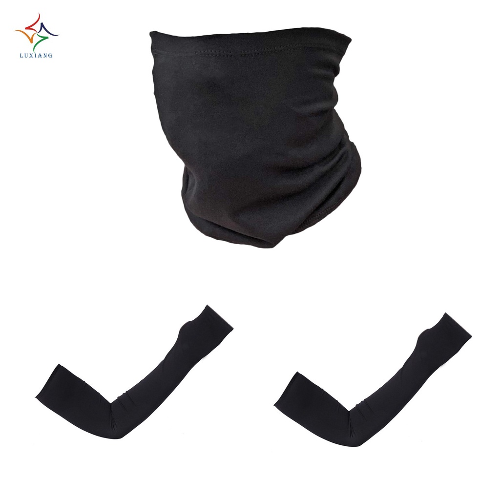 1 Set Sun UV Protection Neck Gaiter Mask and Sleeve for Fishing Hiking ...
