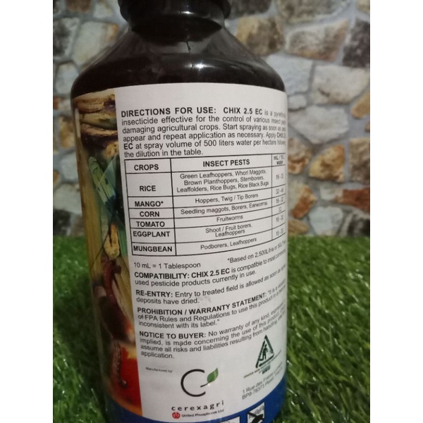 Chix 2.5 EC Insecticide ( 250ml / 500ml/ 1 Liter ) | Shopee Philippines