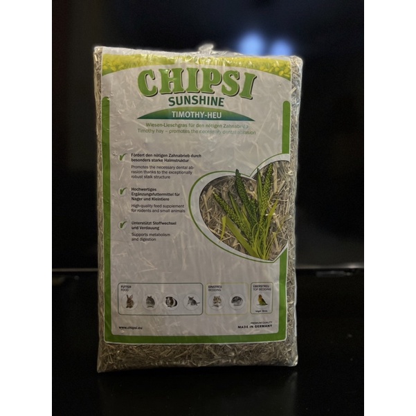 CHIPSI Sunshine Timothy Hay (800g) for rabbit, guinea pig, hamster ...