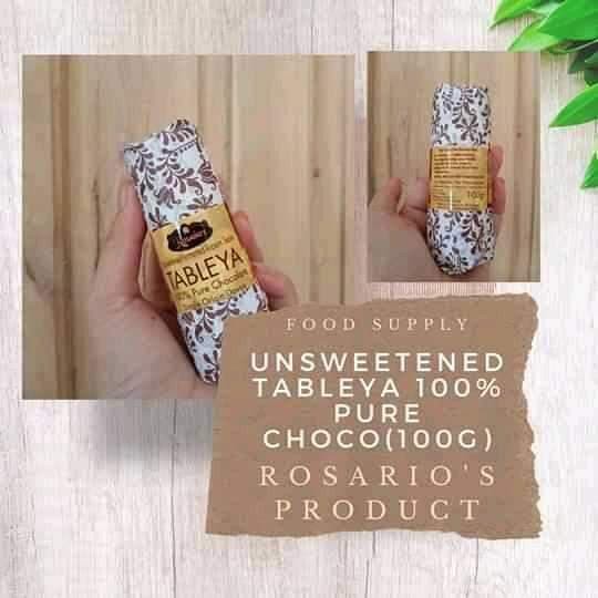 Rosario's Unsweetened Tableya / Tablea 100% Pure Chocolate 100g from ...
