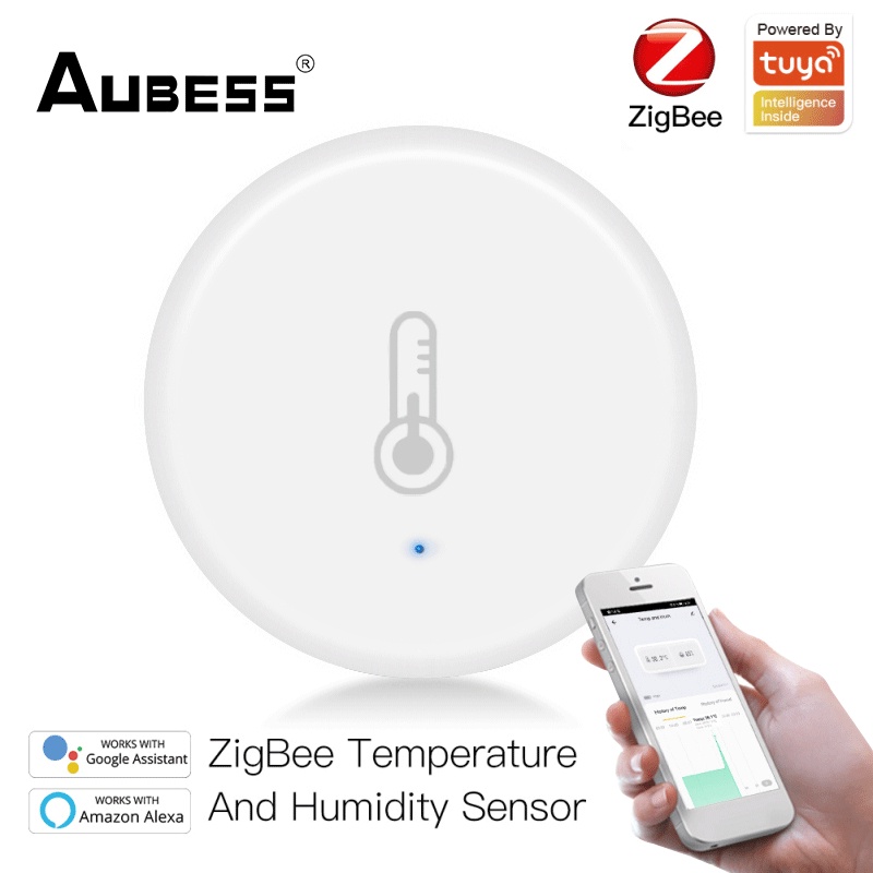 Tuya Zigbee-smart Home Wifi Wireless Temperature Heat Detector Smart Control Application Home ...