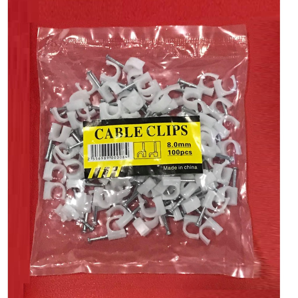 Cable Clips PVC Clamp ROUND 8MM | Shopee Philippines