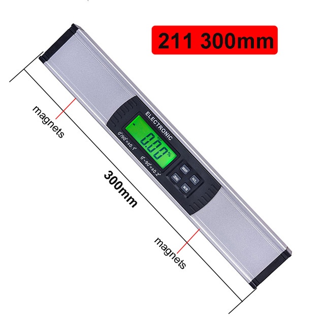 YOLO MALL Digital Protractor Angle Finder Electronic Level 360 Degree Inclinometer with Magnets ...