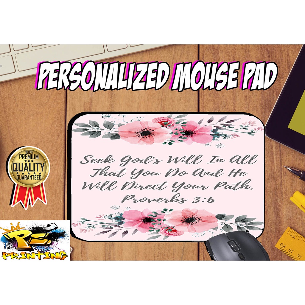 Mouse Pad / Bible Verse / Customized your Design | Shopee Philippines