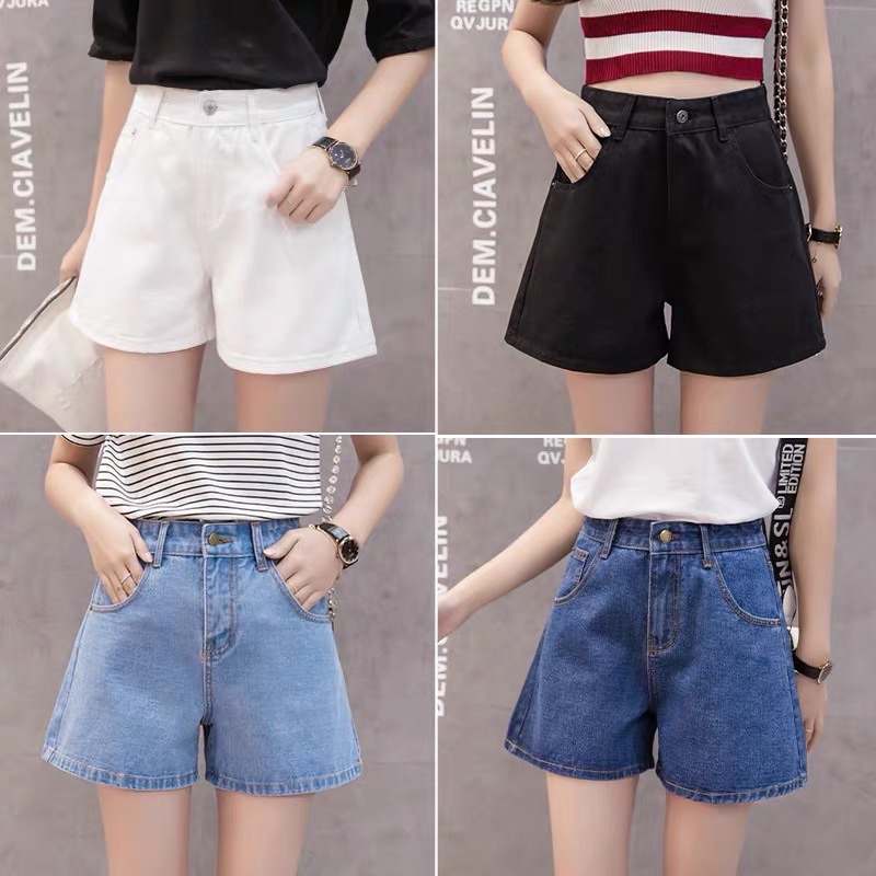 High Waist Short Korean style Denim Maong Short for women Kpop fashion ...