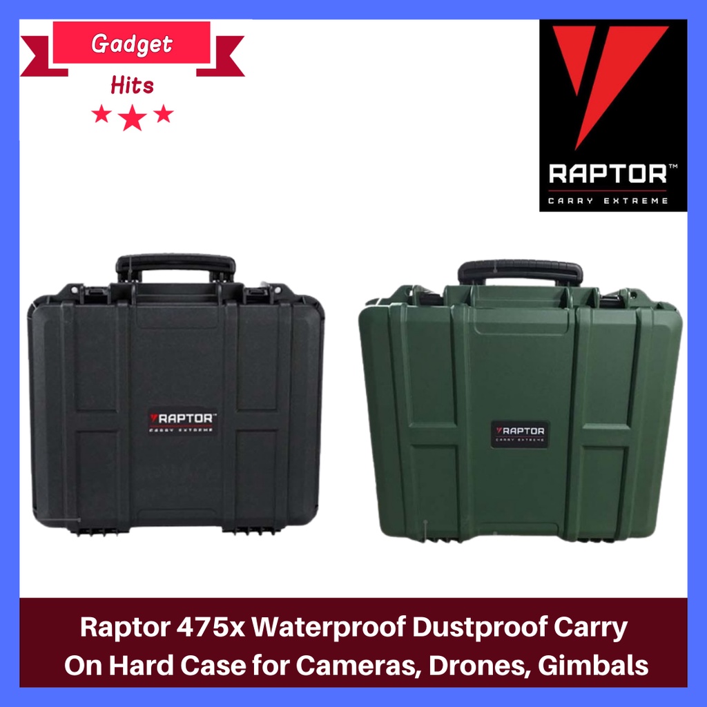 Raptor 475 AIR Black/Turtle green Waterproof/Dust-proof Carry-On Hard ...