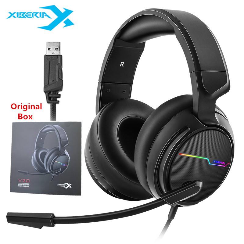 XIBERIA V20 Gaming Headset USB 7.1 Surround Sound Game Headphone for PC ...