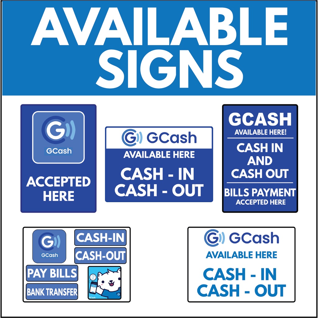 Gcash Signs / Signange for Store Owners and Stablishments | Shopee ...