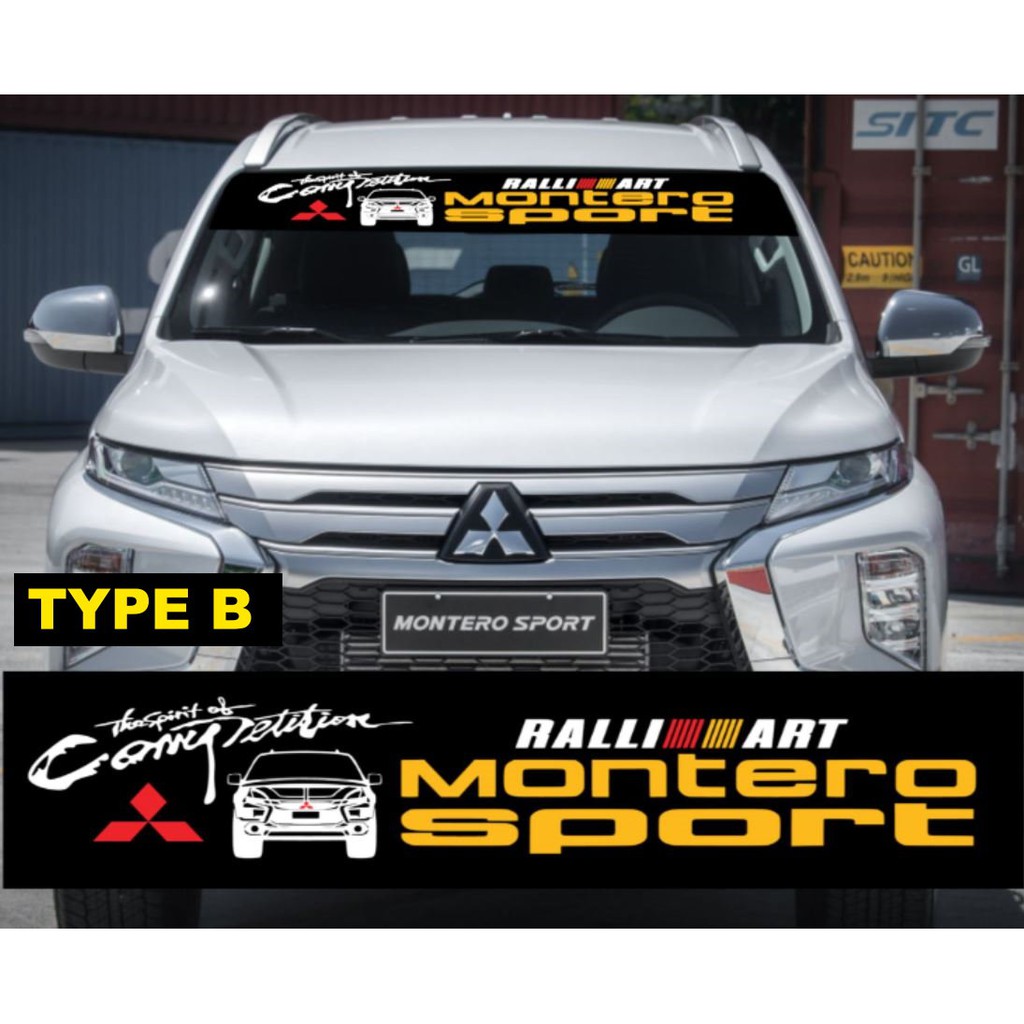 Mitsubishi Montero Sport Windshield Decal Sticker [ C.O.D] | Shopee ...