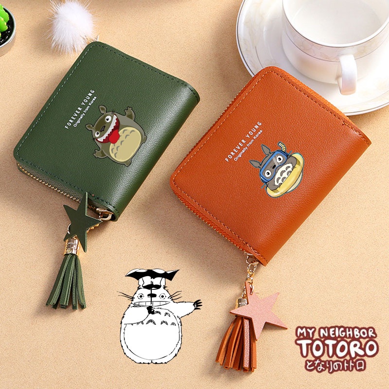 Anime Totoro Wallet Card Holder Cute Wallet Short Wallet Tassel Mini ...