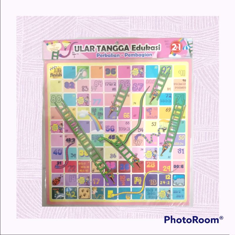 MULTIPLICATION EDUCATIONAL SNAKES AND LADDERS - DIVISION | Shopee ...
