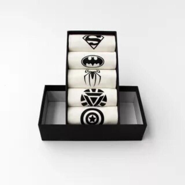 Iconic Socks Logo Footsocks Plain Colors Cotton Superhero Socks Foot ...