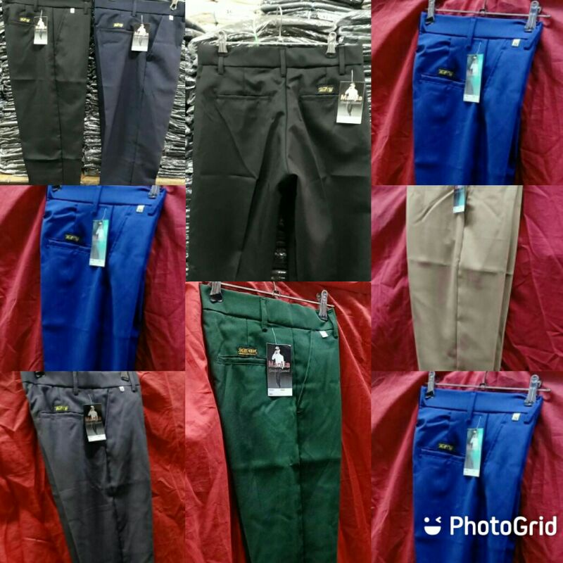 SLACKS FOR MEN SKINNY BLACK/NAVY BLUE/ROYAL BLUE/KHAKIE/GREY/BATTLE ...