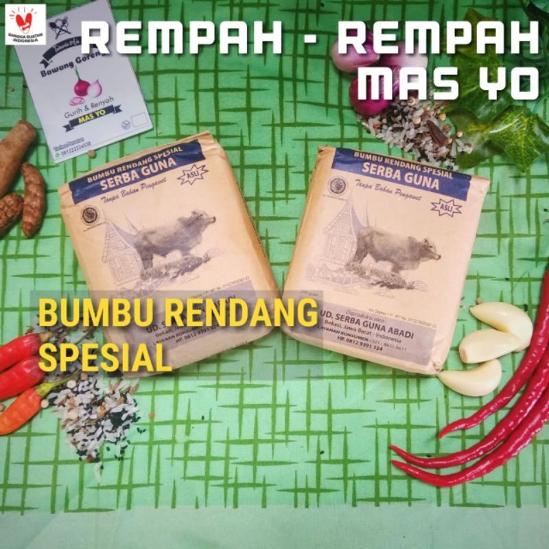 Original 250g multipurpose special rendang seasoning GUARANTEED ...