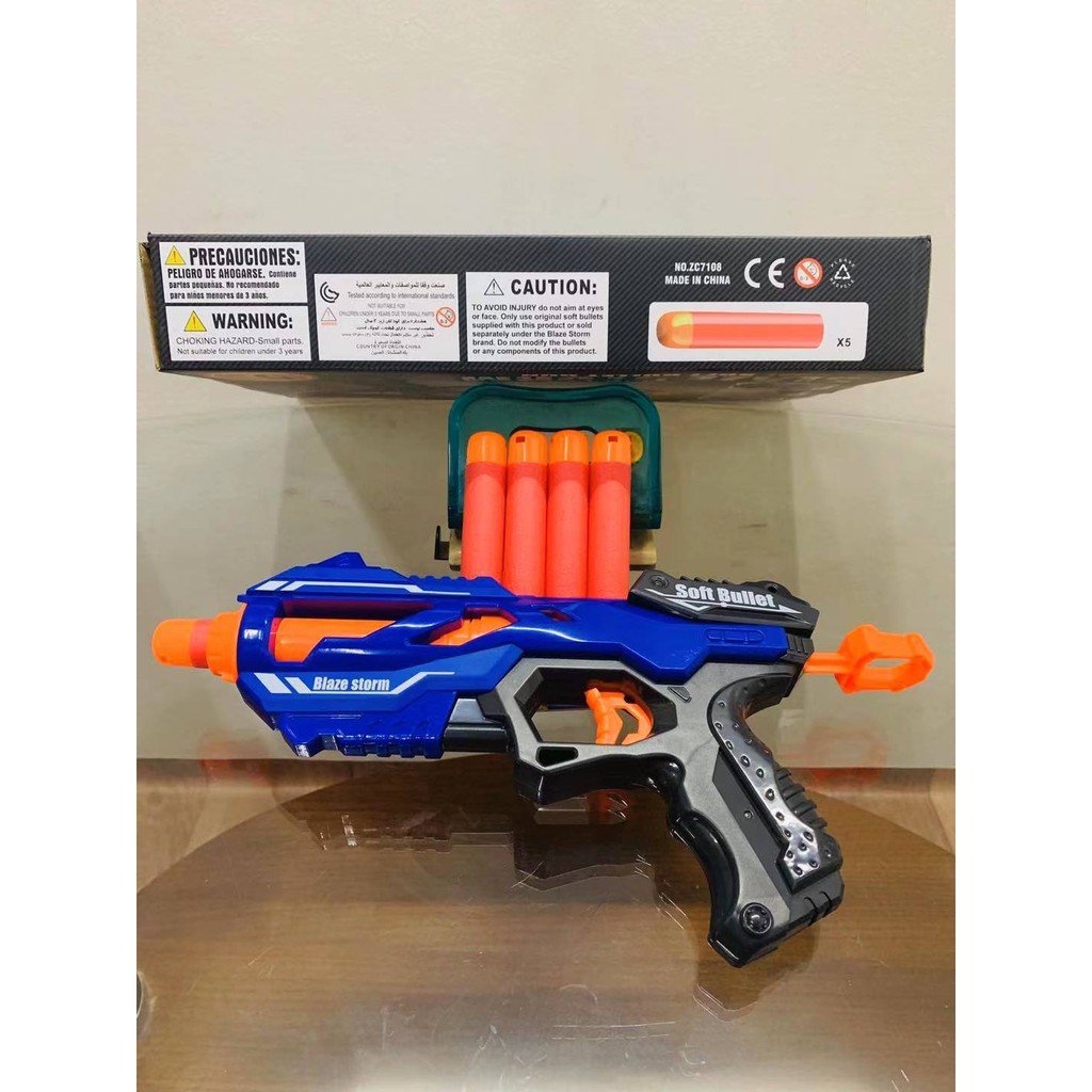 Toys Soft Bullet Gun Blaze Storm with 5 pieces of soft bullets in total ...