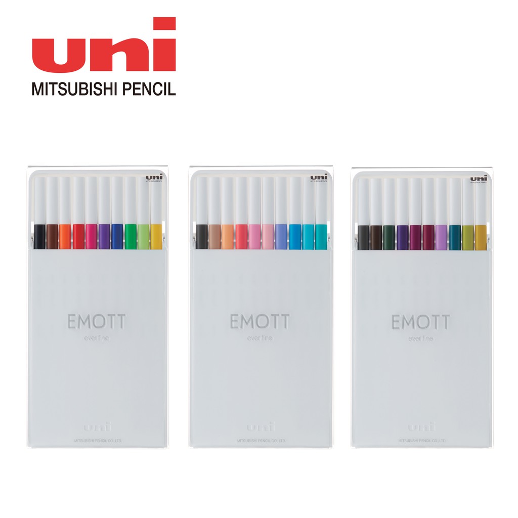 Uni Emott Ever Fine Water-Based Pen (10 Colors Set) | Shopee Philippines