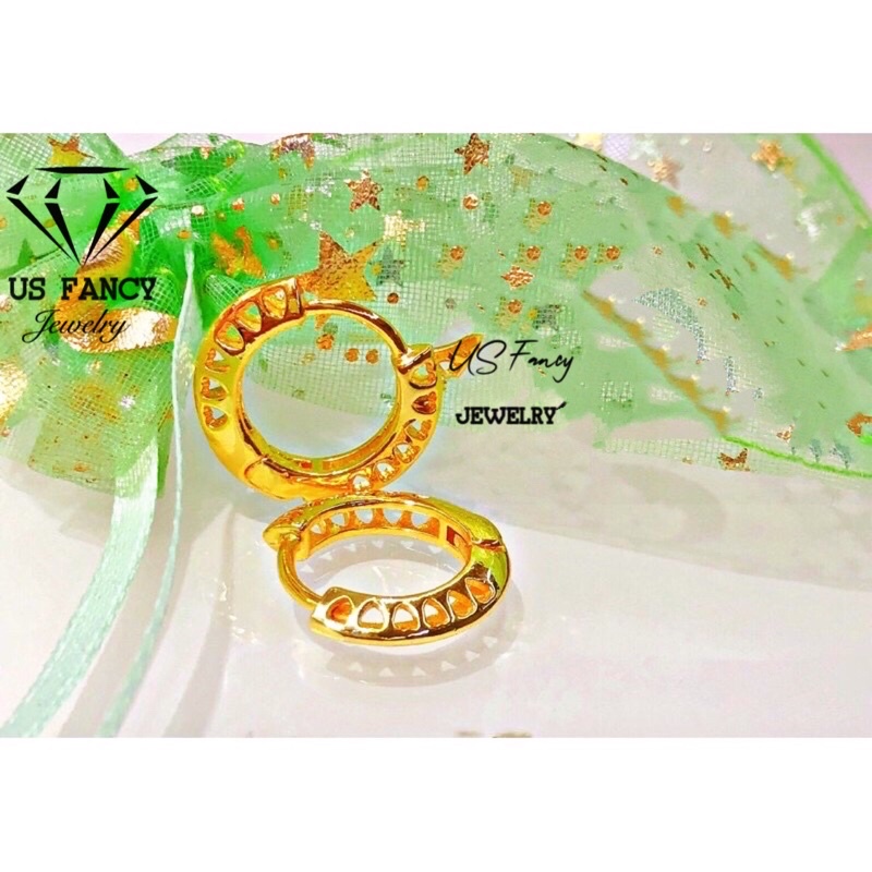 US FANCY JEWELRY 24K Gold plated moressette plain clip earrings for ...