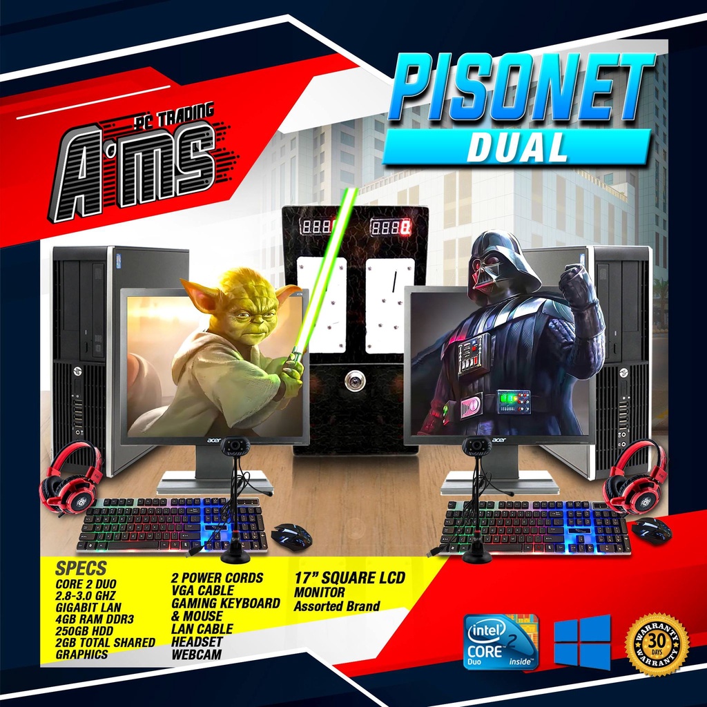 2 SETS OF CORE 2 DUO COMPLETE COMPUTER SET AND FREE PISONET BOX ...