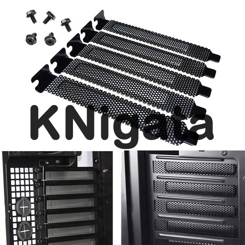 [BIG]KNigata 5Pcs Metal Heat Dissipation Computer PCI Slot Cover Dust ...