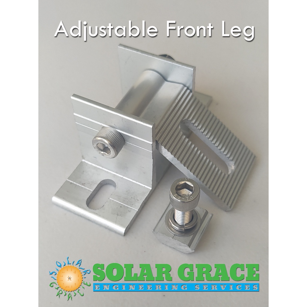 Adjustable Front Leg for Solar Panel Mounting Bracket | Shopee Philippines