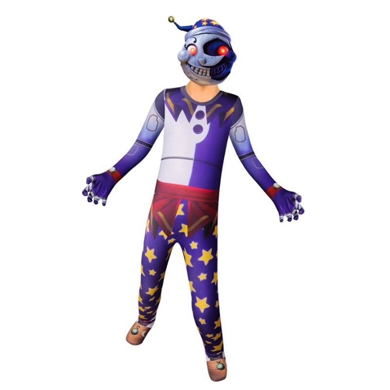 2023 Fancy Halloween Costume for Kids Sundrop FNAF Sun clown Jumpsuit ...