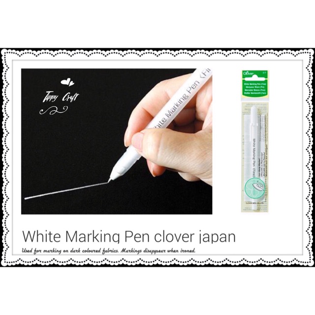 White Fabric Writing Pen clover japan | Shopee Philippines