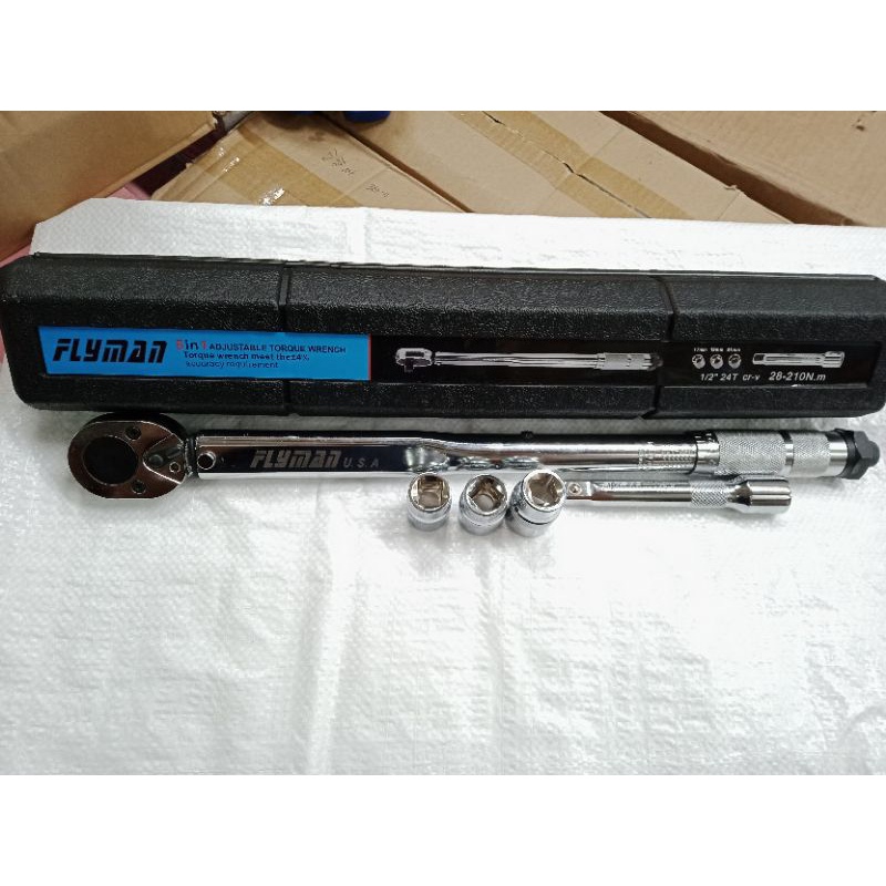 FLYMAN Adjustable Torque Wrench 5in1 ( 28-21ON.m) | Shopee Philippines