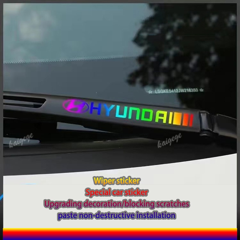 Hyundai Car Wiper Laser Sticker Reflective Decorative Car Stickers ...