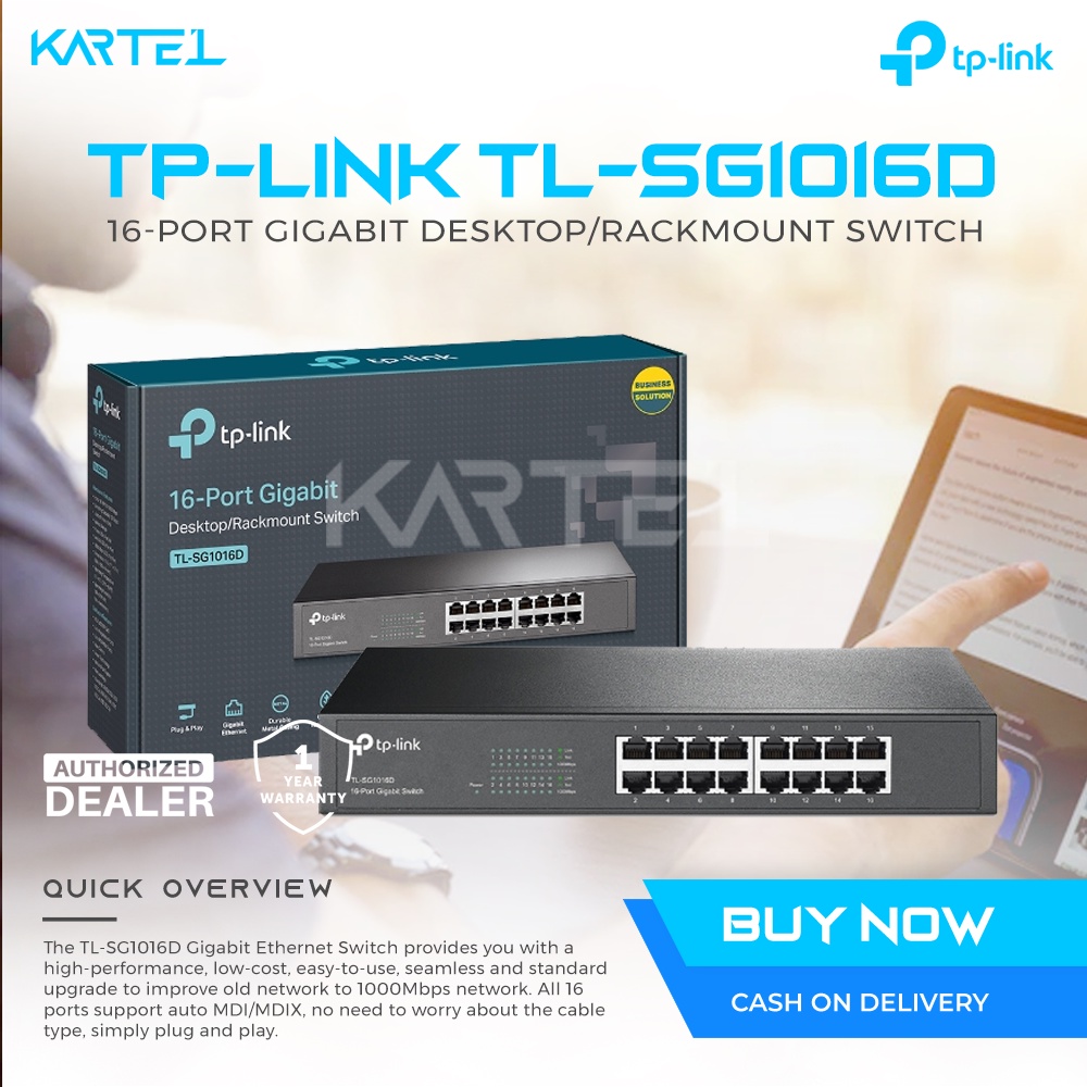 TP-Link TL-SG1016D 16-Port Gigabit Desktop/Rackmount Switch | Shopee Philippines